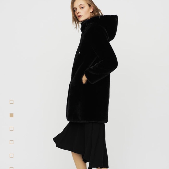 Maje | Jackets & Coats | Maje Paris Black Faux Fur Coat | Poshmark